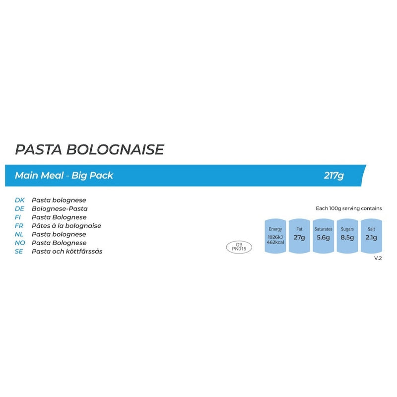 Pasta Bolognaise | Freeze-Dried Meal - Big Pack - Expedition Foods