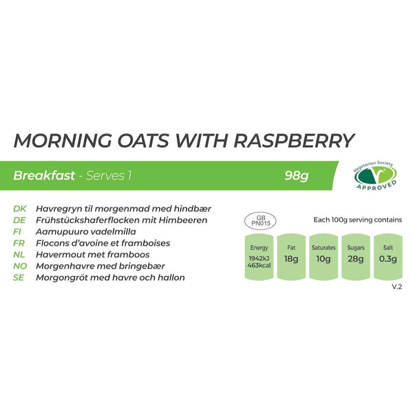 Morning Oats with Raspberry - Expedition Foods
